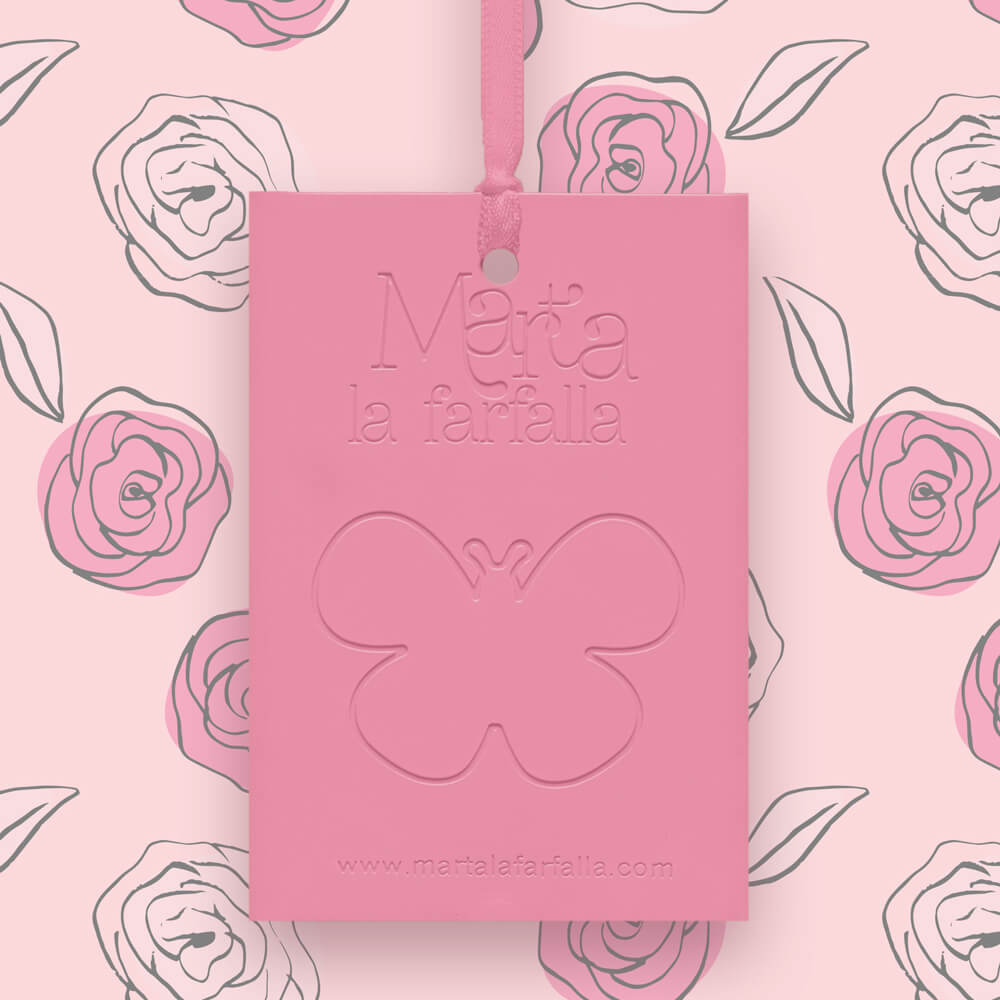 Marta Card Pink Roses: Wardrobe & Closet Freshener
